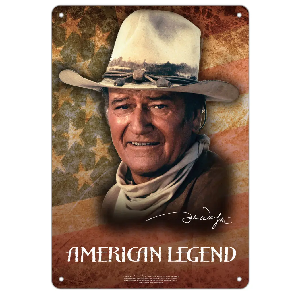 John Wayne Metal Sign - American Legend | Mid-South Products Wholesale